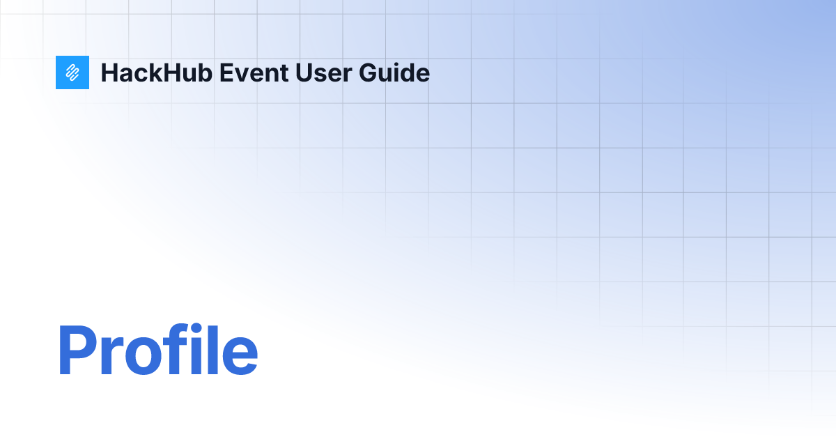 Profile | HackHub Event User Guide